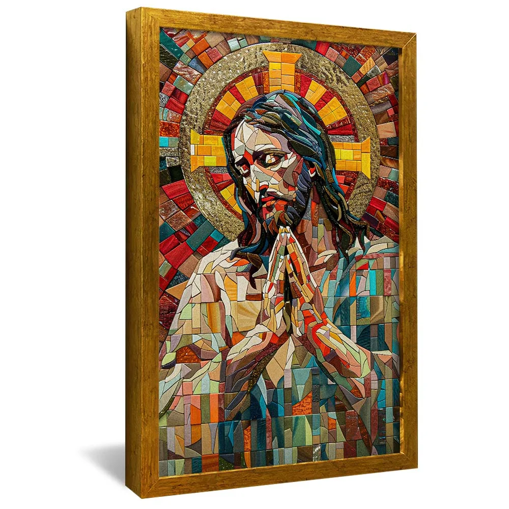 Quadro Decorativo Jesus Cristo em Vitral
