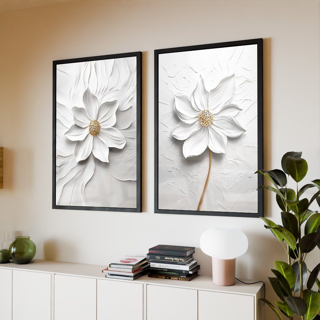Quadros Decorativo Duo Floral de Leite em Pasto V2117