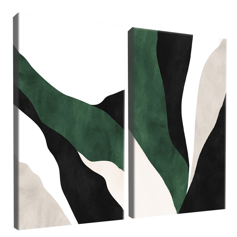 Quadros Decorativo Duo Painel Faixas Abstratas V2344