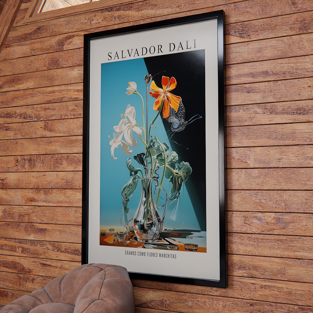 Quadro Decorativo Salvador Dali Éramos como Flores Marchitas V2372