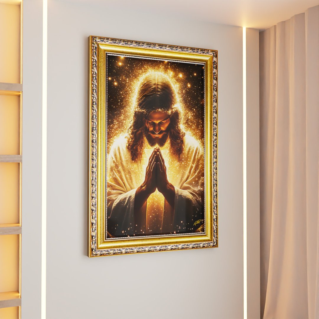 Quadro Moldura Premium Barroco Imperial Jesus em Glória
