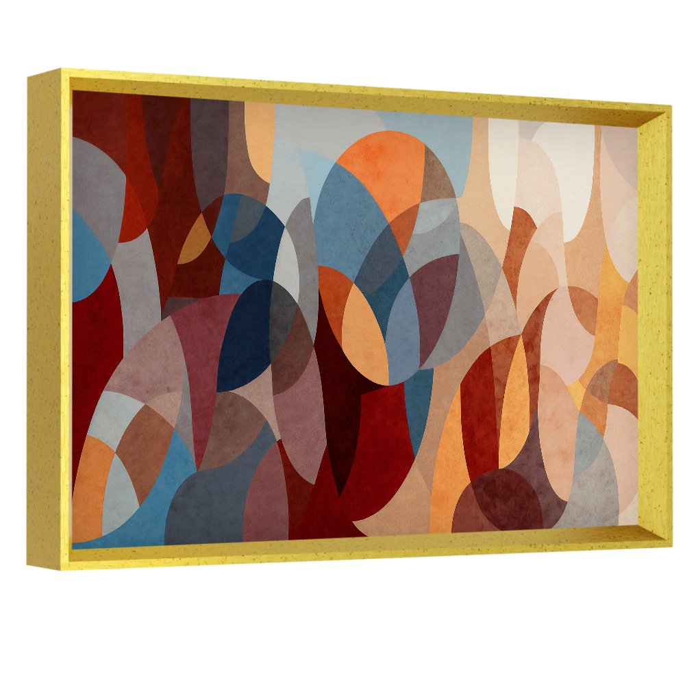 Quadro Moldura Côncava Mosaico Abstrato MAV2535