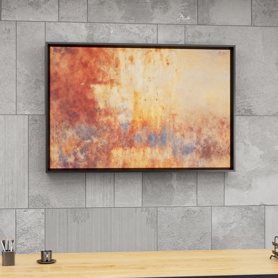 Quadro Moldura Côncava Rusty Abstrato RAV2550