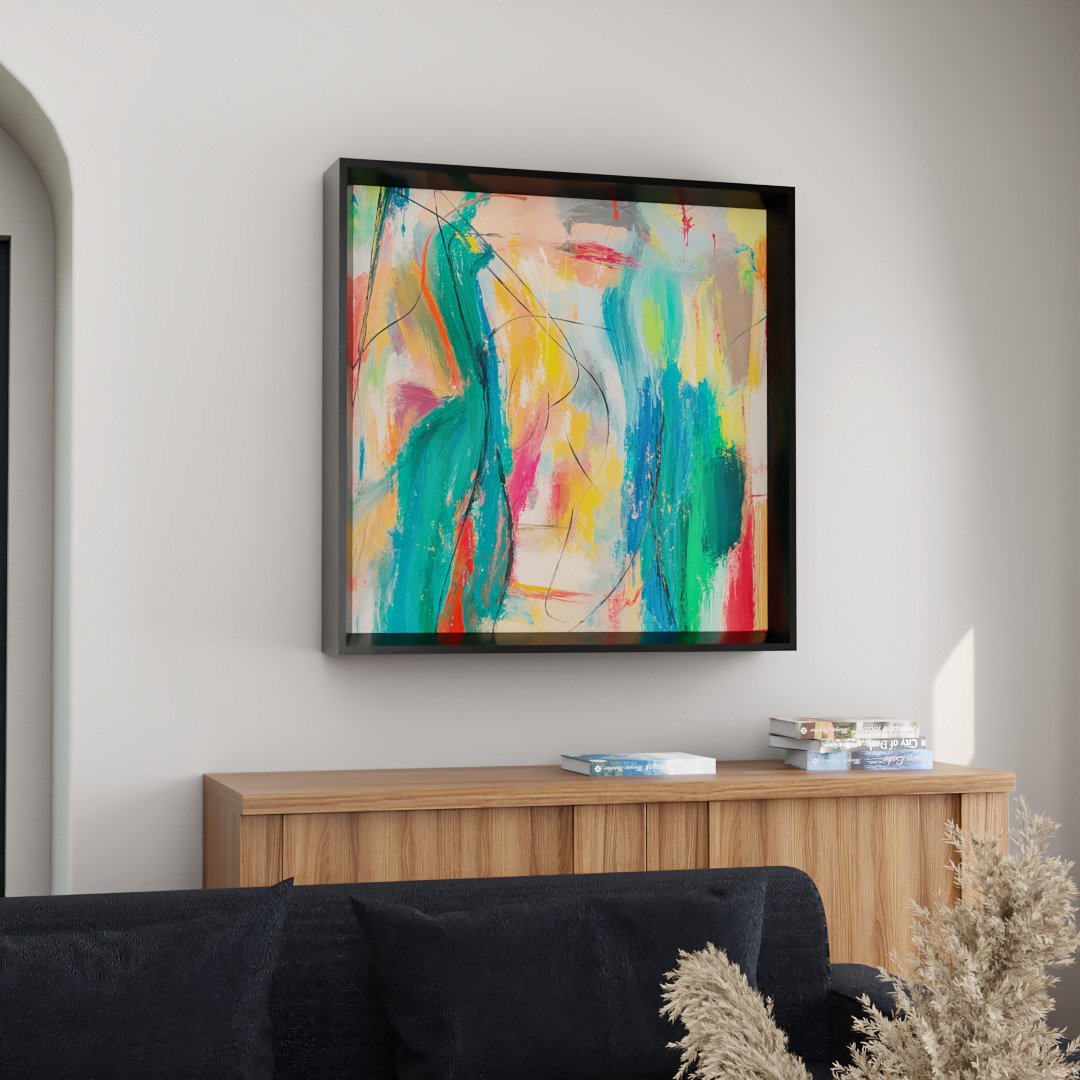 Quadro Quadrado Moldura Côncava Conceito Abstrato