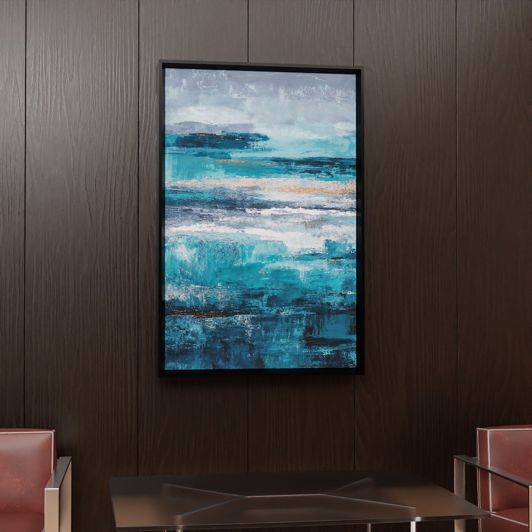 Quadro Moldura Côncava Mar Calmo V2729