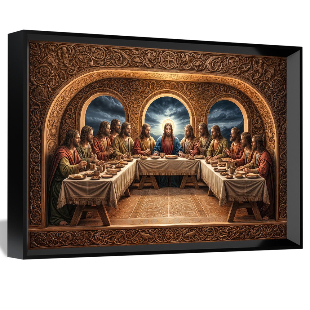 Quadro Moldura Côncava Última Ceia - O Formato Original V2783