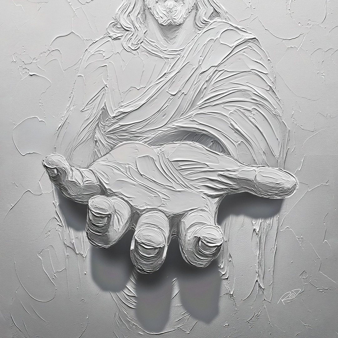 Quadro Decorativo Segure na mão de Cristo 3D V2966